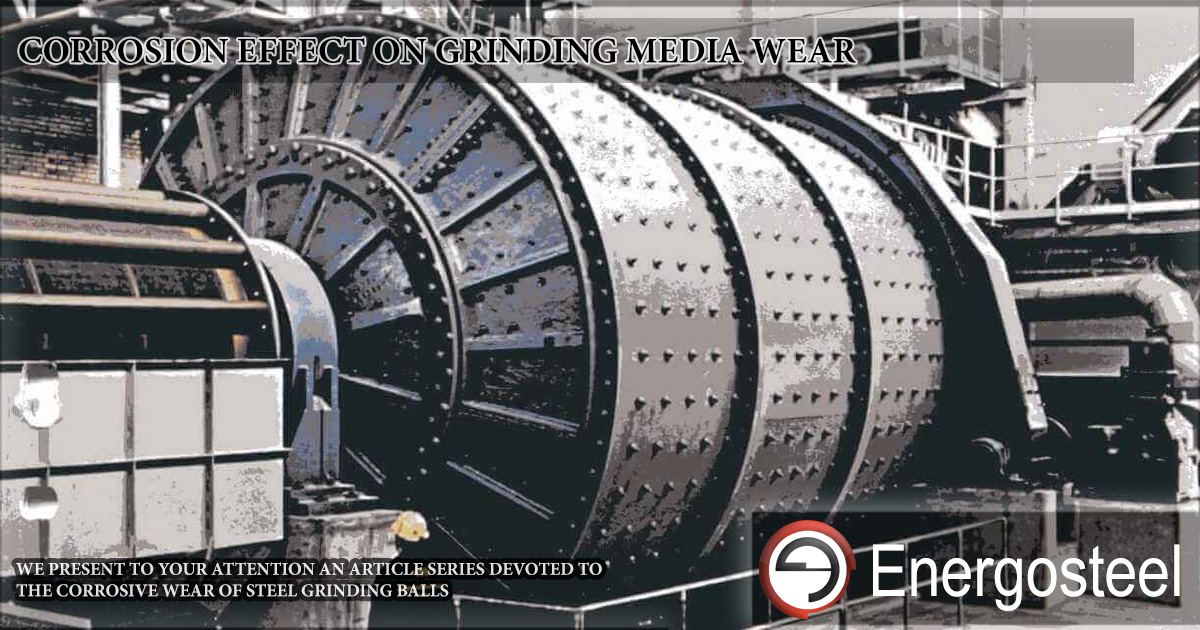 Corrosion effect on grinding media wear