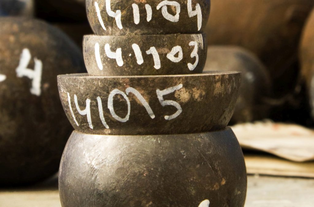 The steel grinding balls volumetric hardness measurement